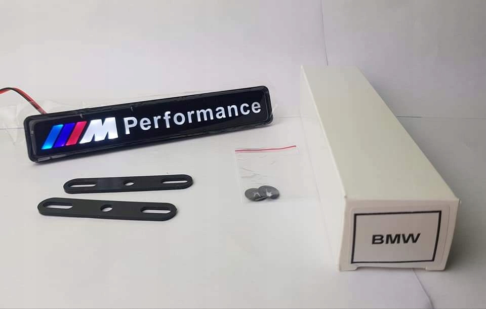 PODŚWIETLANE LOGO LED BMW M PERFORMANCE NP. DO BMW za 16,04 zł z Canton ...