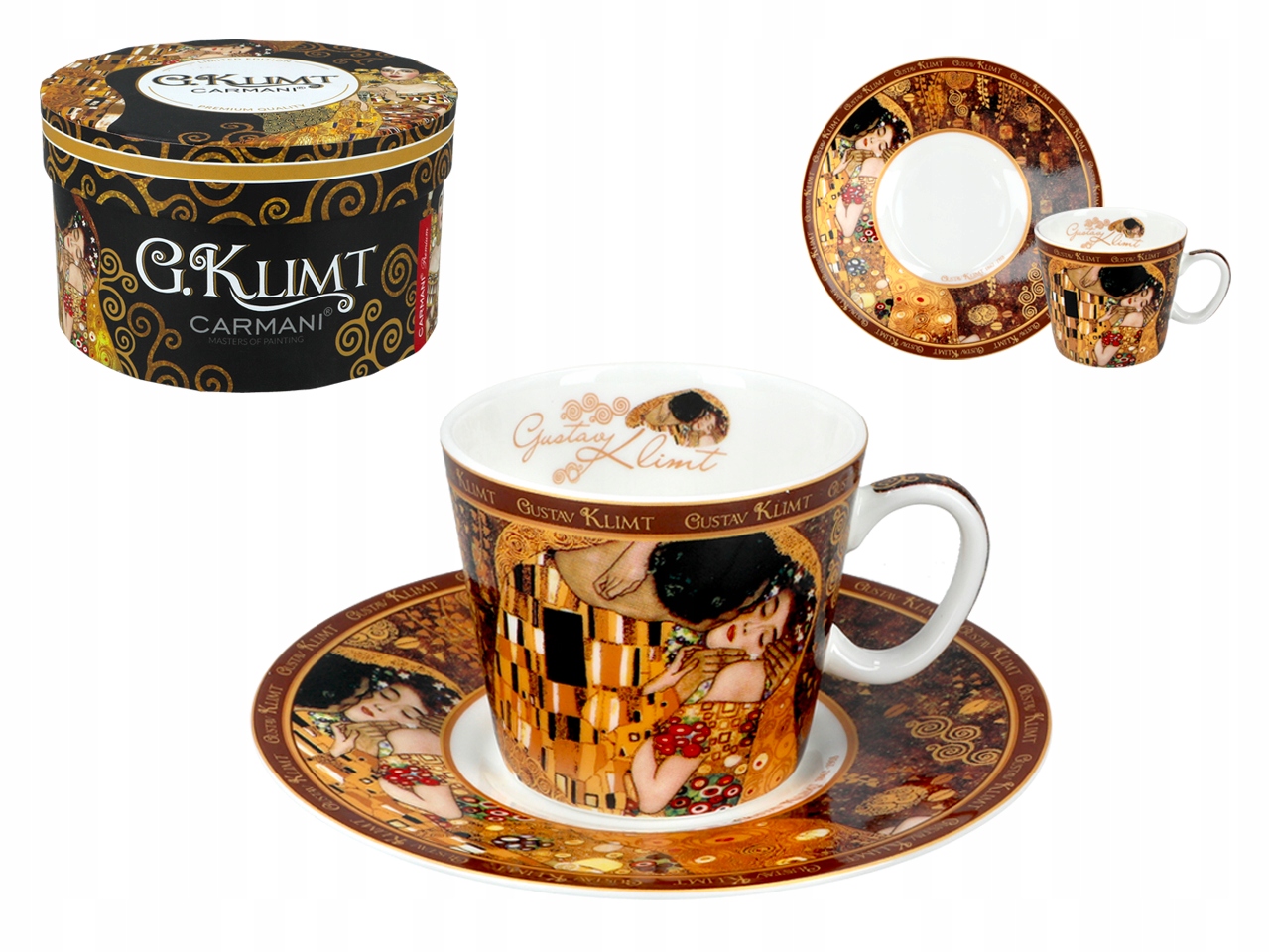 Gustav Klimt A Csók espresso csésze, 100 ml, porcelán CARMANI ...