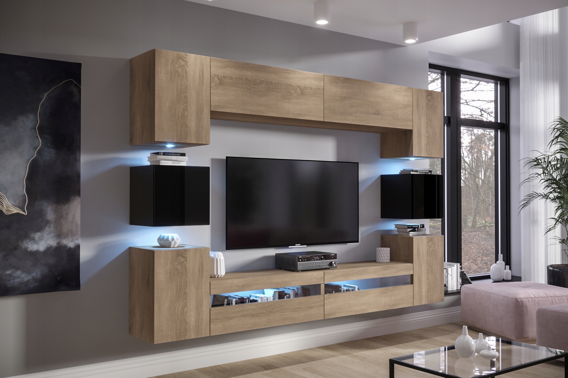 Meblościanka Zestaw Meble Ścianka Salon RTV N36 (5905528014308) • Cena ...