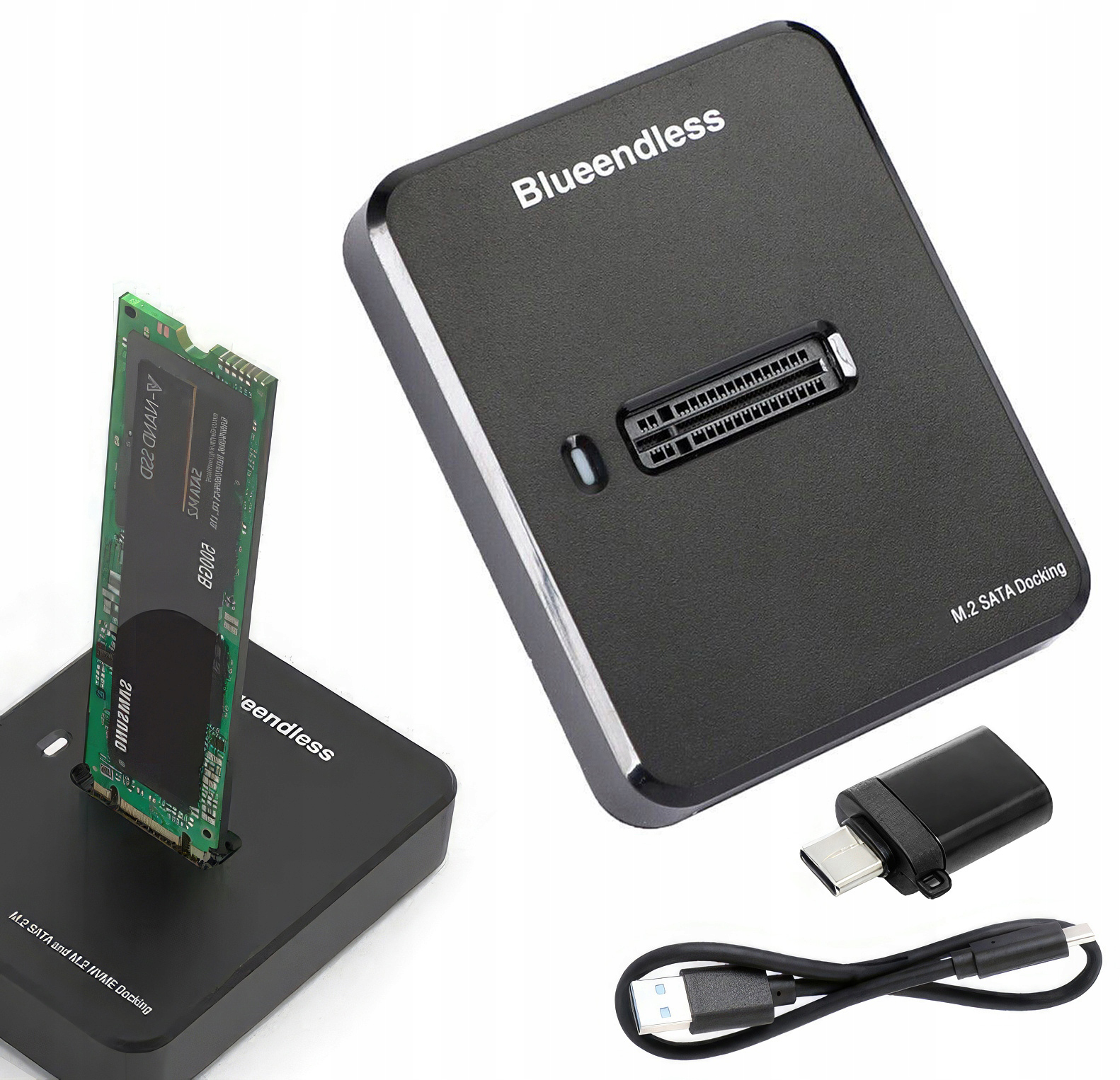 ADAPTER STACJA CZYTNIK DYSKÓW SATA SSD M2 M.2 USB C - Sklep, Opinie ...