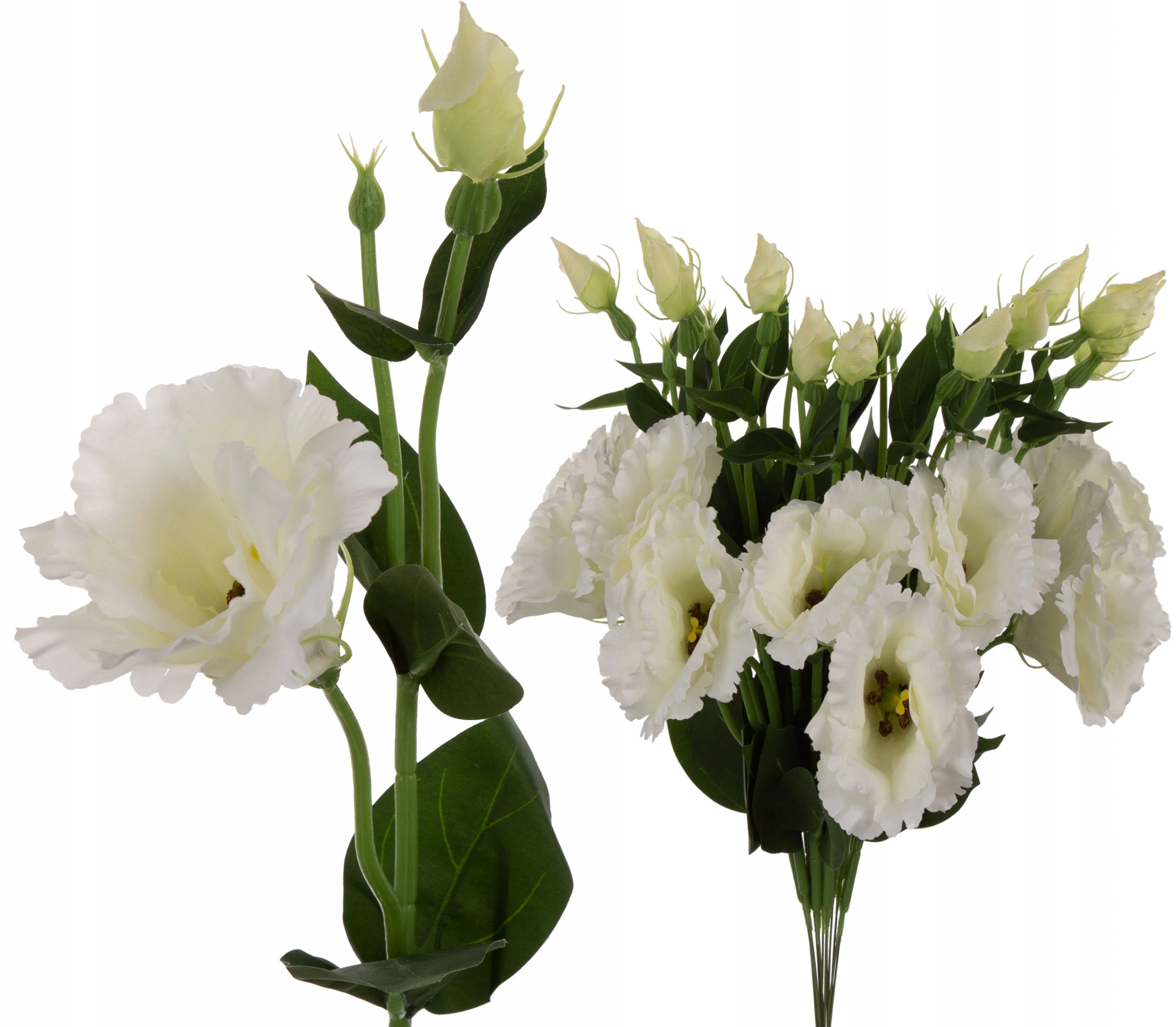 EUSTOMA BIAŁA GAŁAZKA 12X KWIATY SZTUCZNE 48 CM 13576256191 - Allegro.pl