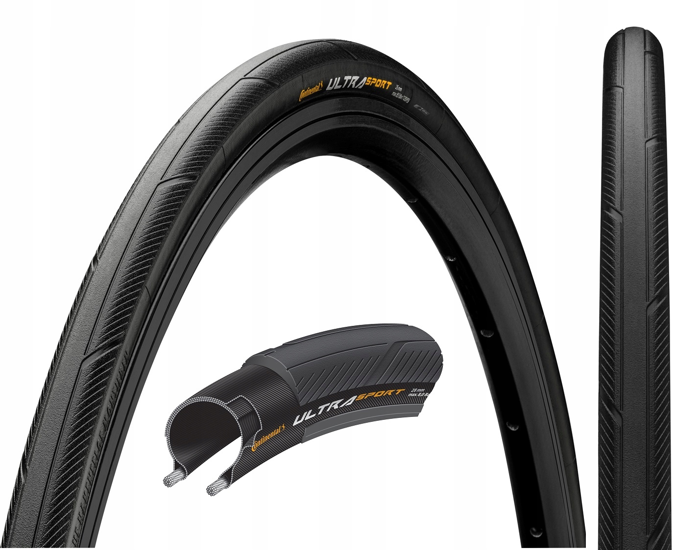 Opona Continental Ultra Sport III PureGrip 700x23C - 4019238026627 ...