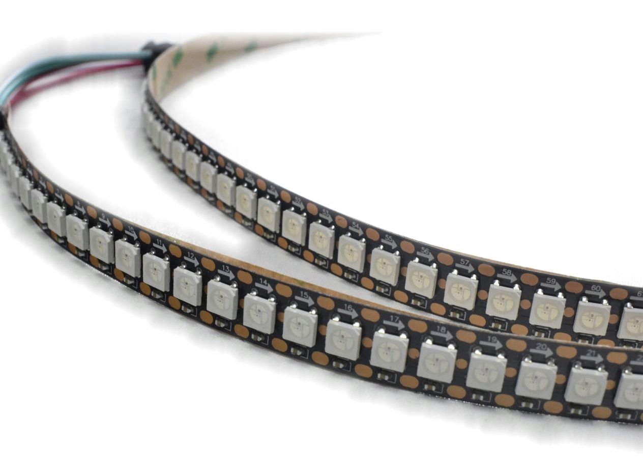 Taśma LED adresowalna WS2812B 144d/m black Arduino (5906058960257 ...