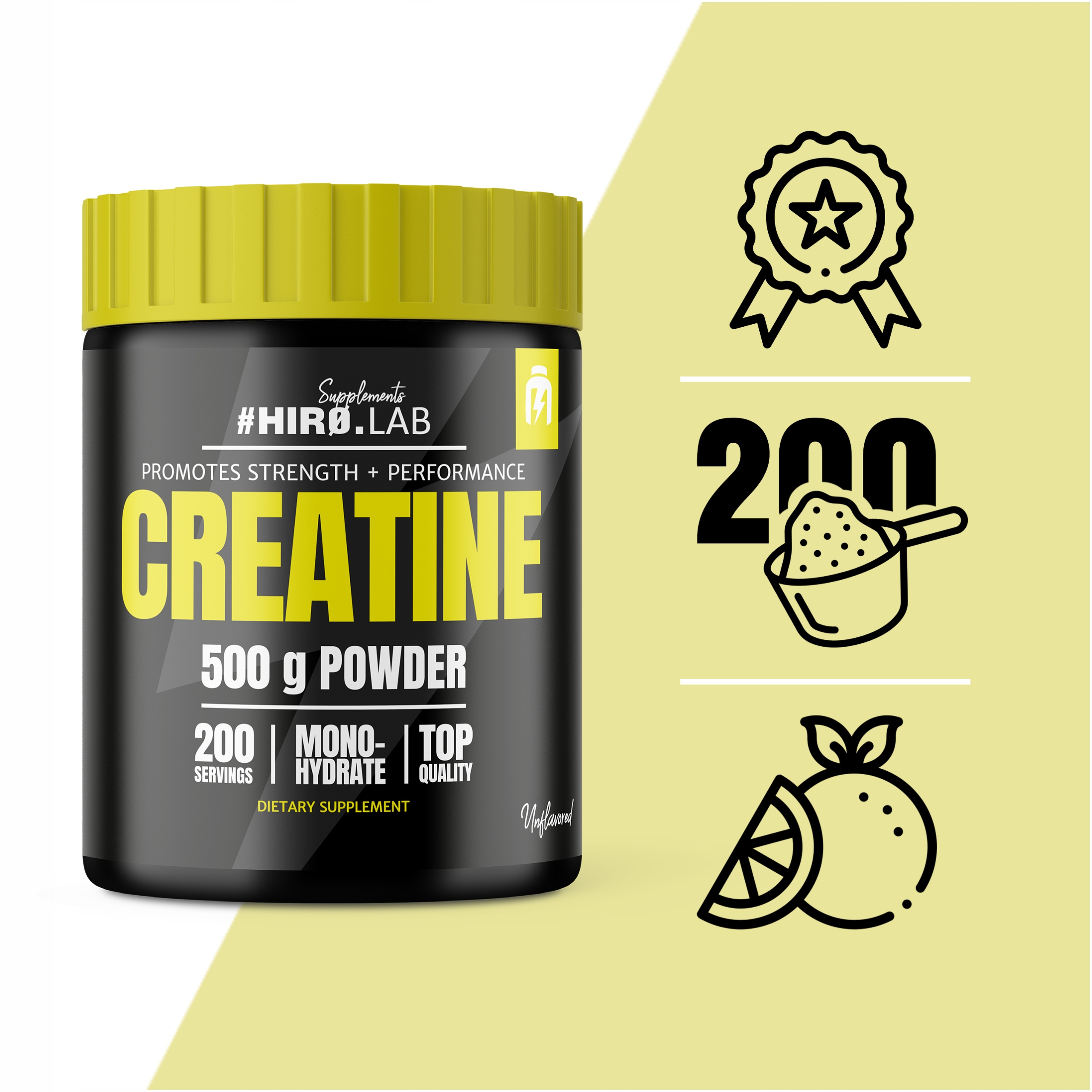 CREATINE Powder – 500g | Kreatyny | Odżywki i suplementy HIRO.LAB