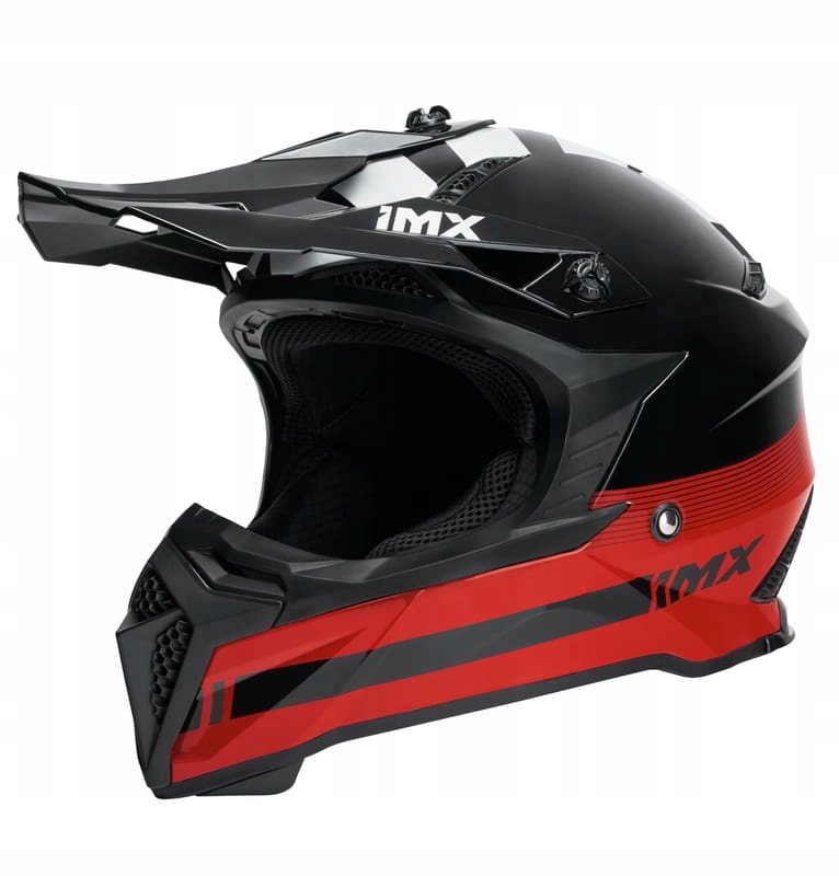 Kask motocyklowy iMX FMX-02 r. XXL czarno-czerwony • Cena, Opinie - Allegro