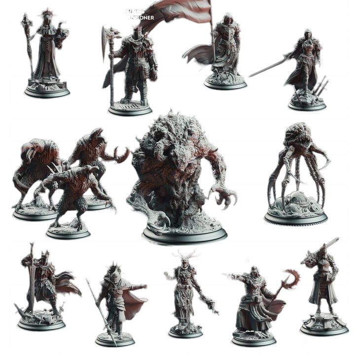 DND 5e Starter Kampania - Full Set 14 Figurek + mapa + karty postac D&D ...