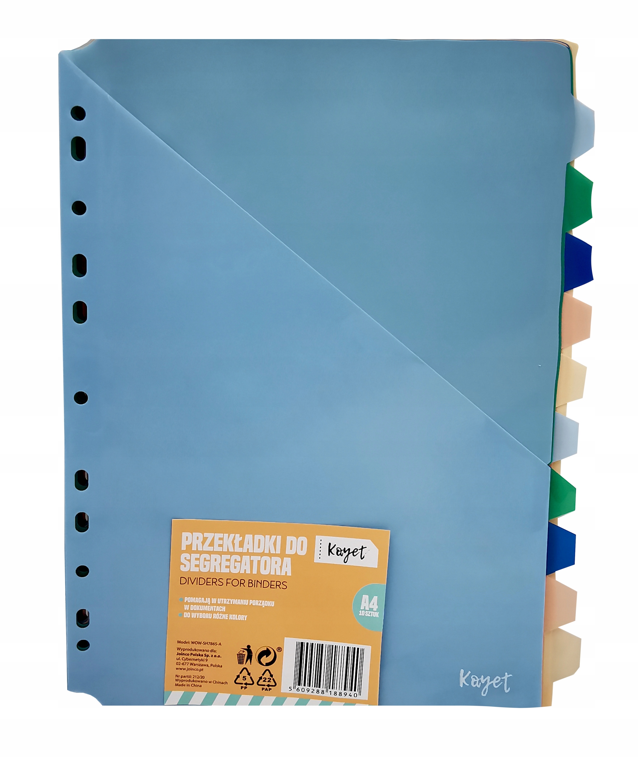 PRZEKŁADKI DO SEGREGATORA - KAYET A791 (044474) • Cena, Opinie • Przekładki i zakładki ...