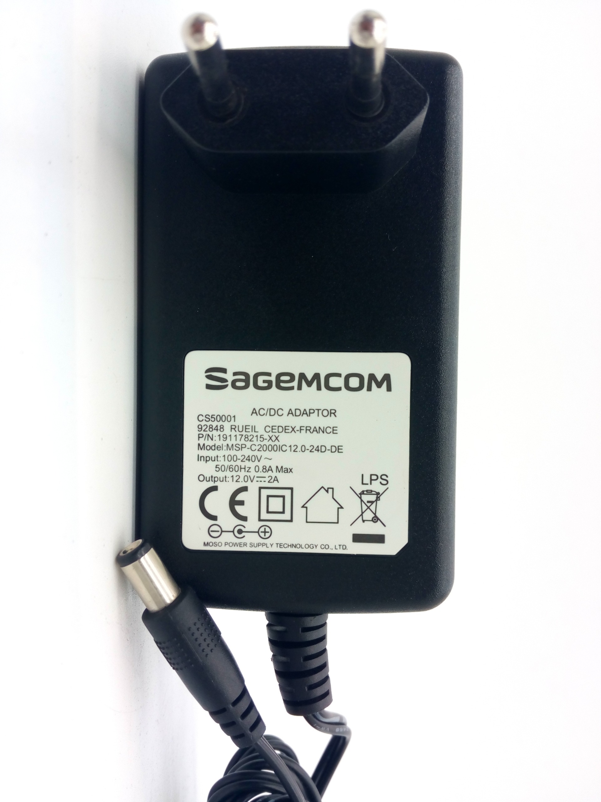 ZASILACZ SAGEMCOM MODEL MSP-C2000IC 12 D-24D-DE - Sklep, Opinie, Cena w ...