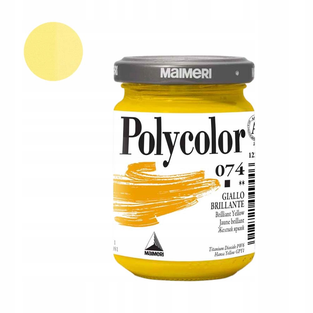 Farba akrylowa Polycolor 140m 074 Brilliant Yellow (8018721049446 ...