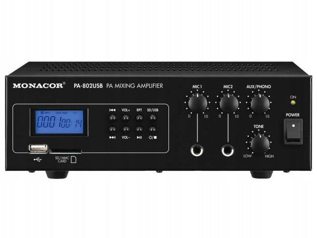 MONACOR PA-802USB - Wzmacniacz miksujący PA, mono - Sklep, Opinie, Cena ...