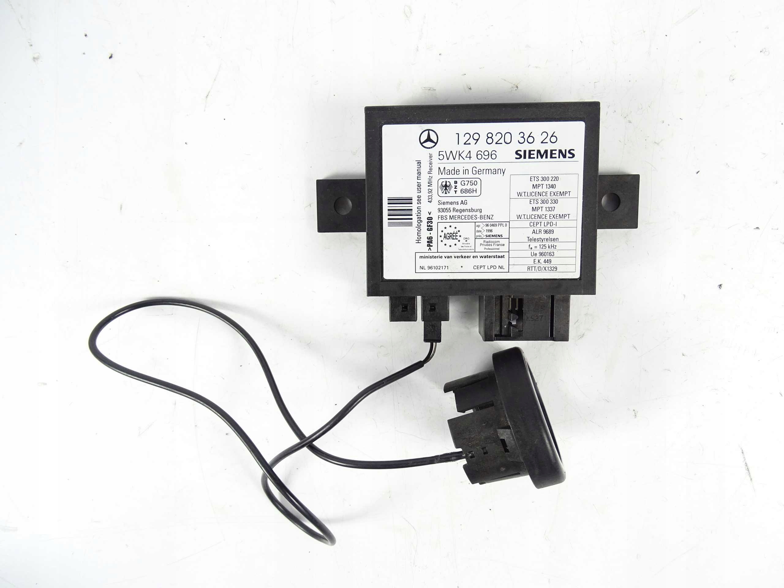 MODUŁ IMMOBILIZERA MERCEDES R129 W140 1298203626 - porównaj ceny ...