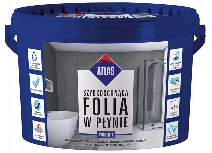 ATLAS WODER E SZYBKOSCHNĄCA FOLIA W PŁYNIE HYDROIZOLACJA DO ŁAZIENEK ...