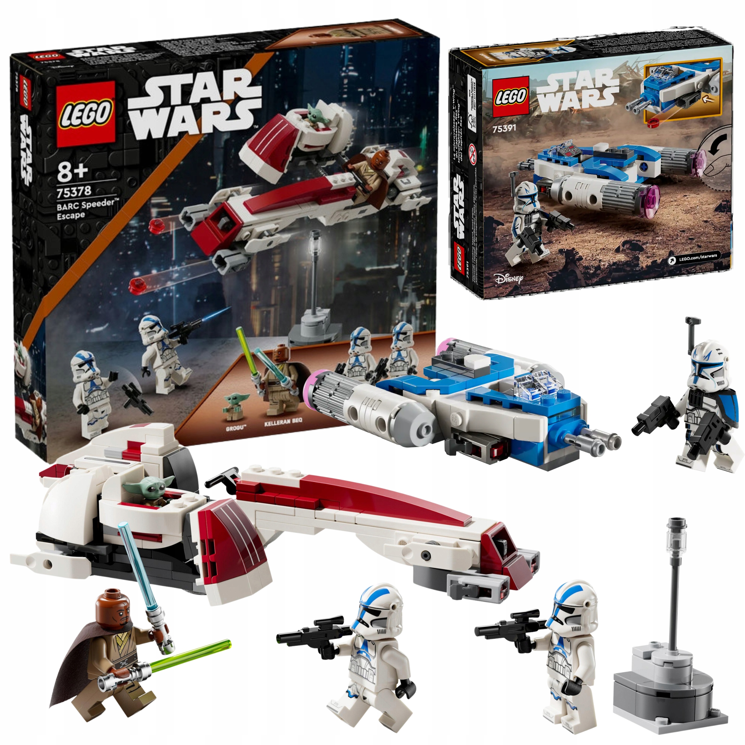 LEGO STAR WARS 75391 MIKROMYŚLIWIEC Y-WING KAPITANA REXA + Śmigacz BARC ...