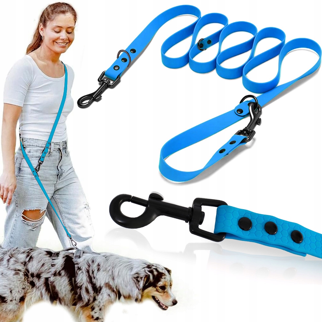 VODÍTKO PŘEPÍNACÍ TRÉNINKOVÉ pro psa SILNÉ NASTAVITELNÉ BIOTHANE PVC 3m ...