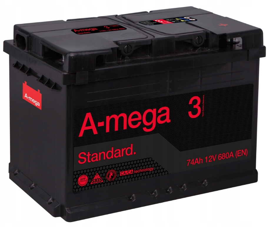 Akumulator A-mega Standard M3 12V 74Ah/680A P+ za 365.00PLN z Kraków ...