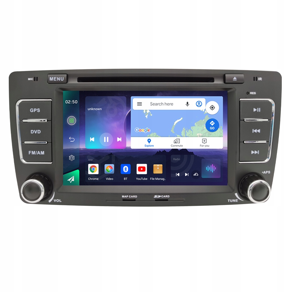 CarPlay Android Radio FM RDS DAB+ Opcja DVD GPS USB WiFi Skoda Octavia ...