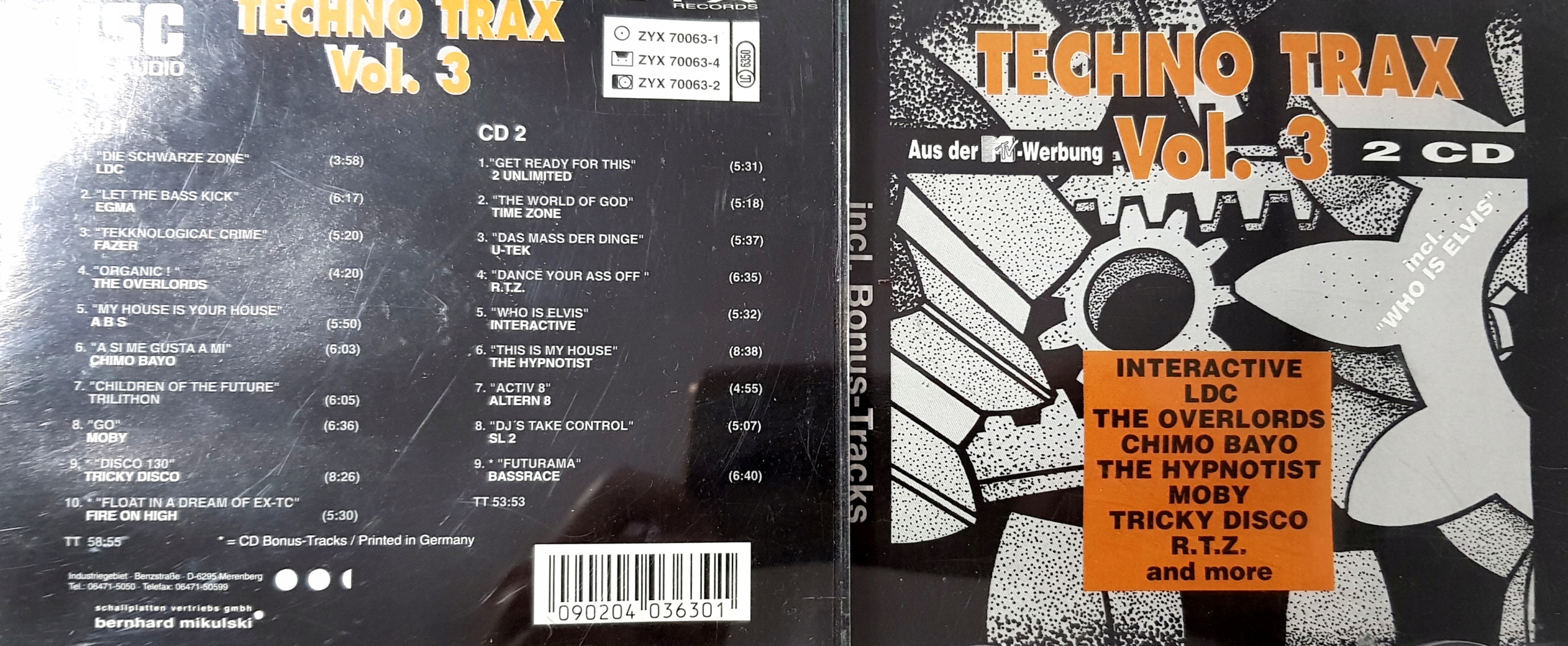 TECHNO TRAX VOL.3 - INTERACTIVE - LDC - THE OVERLORDS 2X CD 17163807434 - Sklepy, Opinie, Ceny w ...