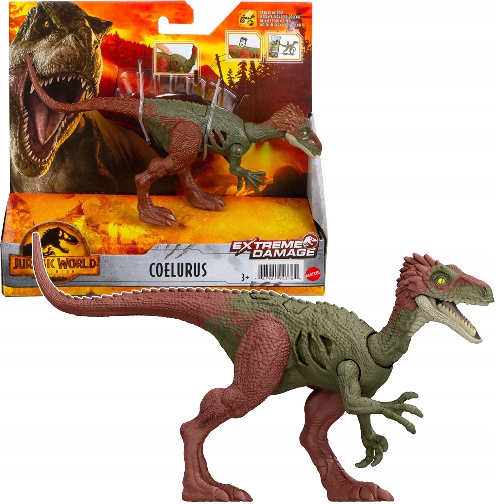 Figurka Coelurus Jurassic World Dominion Dinozaur Mattel 13263284251 ...