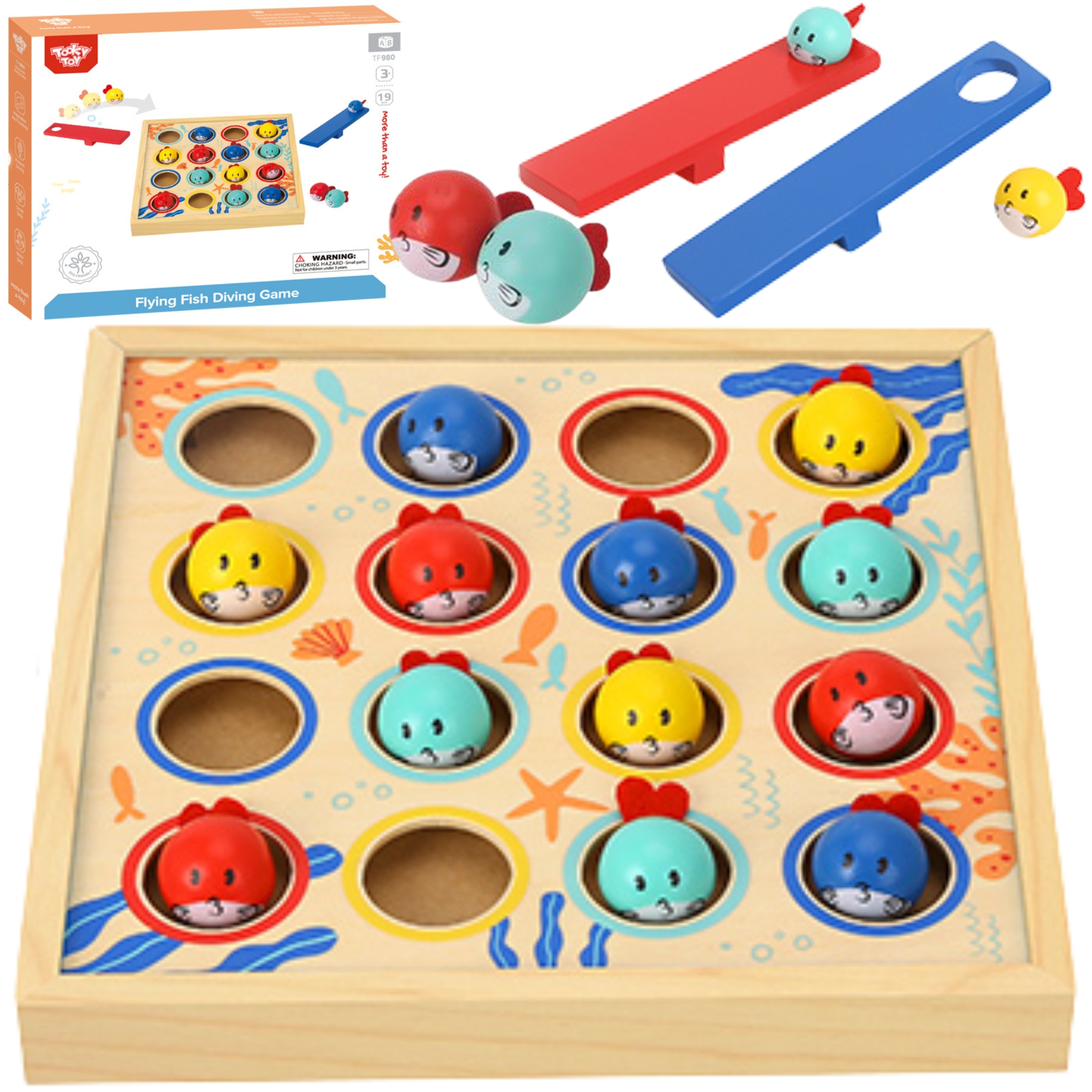 SKACZĄCE RYBKI GRA ZRĘCZNOŚCIOWA PCHEŁKI TOOKY TOY (6972633371304 ...