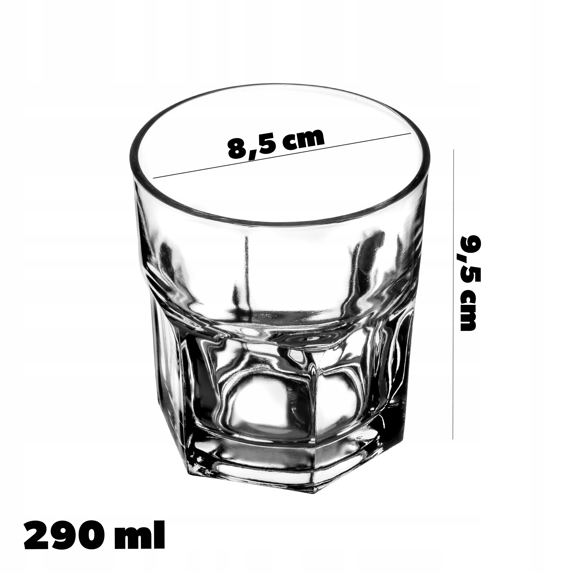 Szklanki 290ml Zestaw 6szt Do Whisky Drinków Soku - Arena.pl