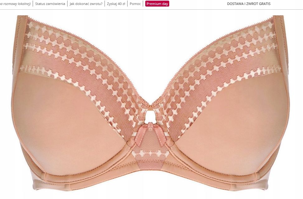 BIUSTONOSZ WACOAL ROZM.EU 75F = UK 34E MARKOWA BIELIZNA 143001 17111181576 - Allegro.pl