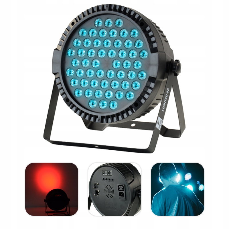 Reflektor LED PAR 80W 54 diody Lumiled RGB DMX Firefog - Sklep, Opinie ...