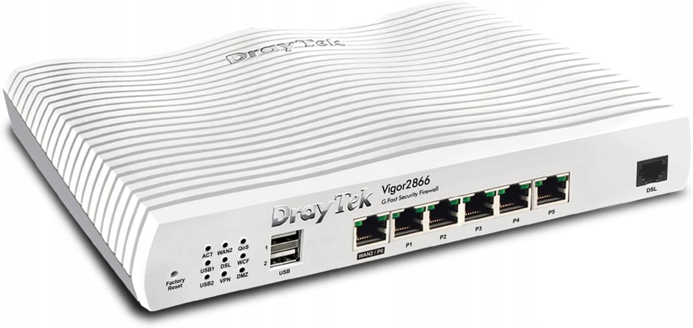 DrayTek Vigor 2866 - G.Fast Dual-WAN VPN Firewall Router - Sklep, Opinie, Cena w Allegro