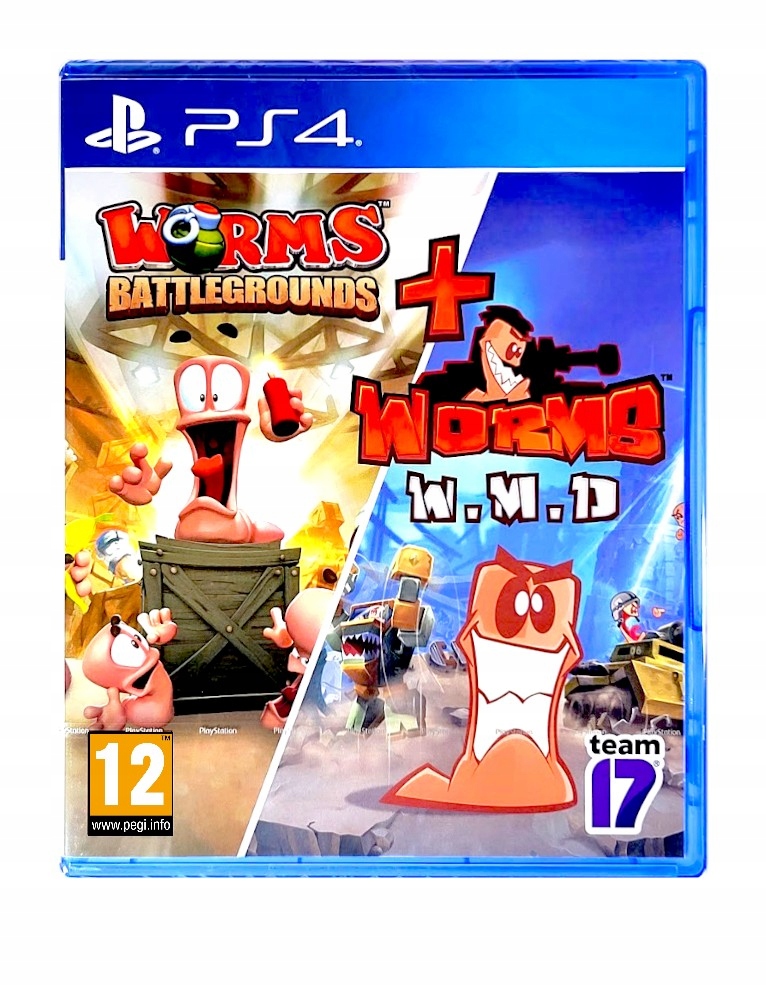 Zestaw Worms Battlegrounds + Worms W.M.D PlayStation 4 (PS4) pudełkowa - Stan: Nowy 72.21PLN ...