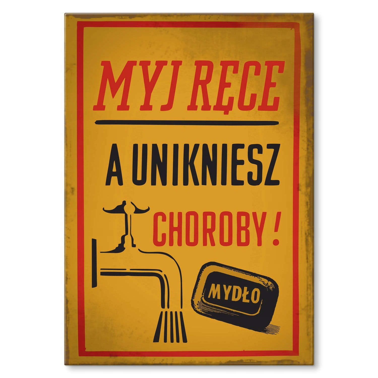 Plakat MYJ RĘCE metalowy 22 x 31 cm • Cena, Opinie • Plakaty 12982105382 • Allegro