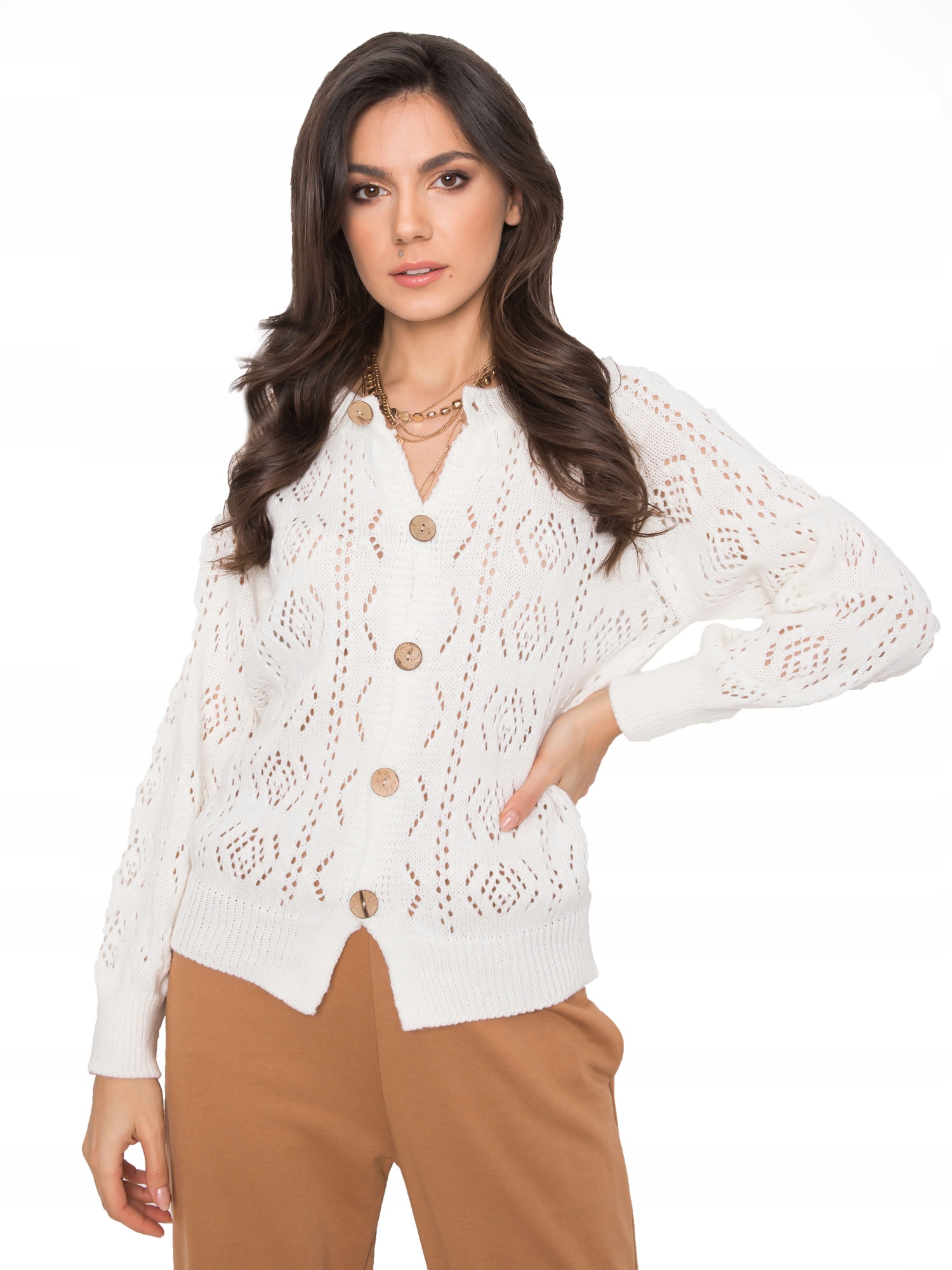 Rozpinany SWETER damski SWETEREK delikatny • Cena, Opinie • Swetry 13679509762 • Allegro