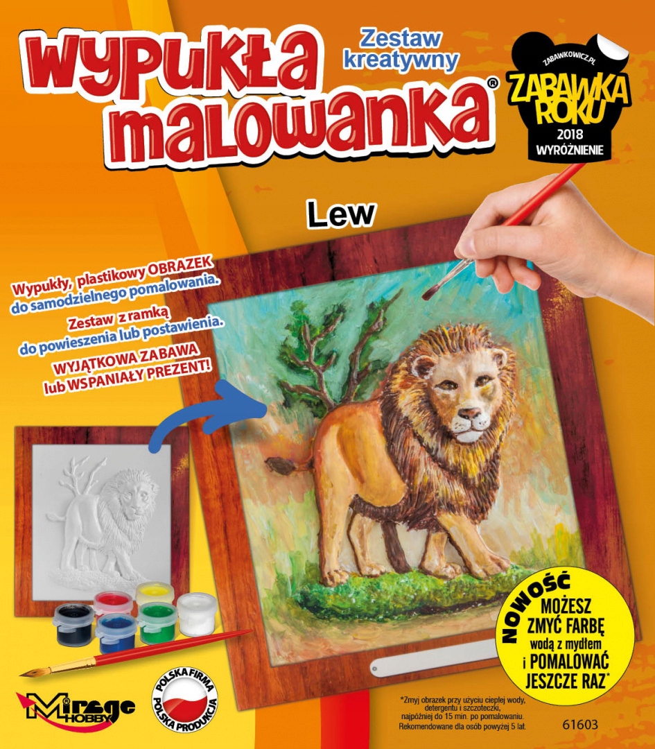 Wypukła Malowanka ZOO - Lew (5901461616036) • Cena, Opinie • Prace ...