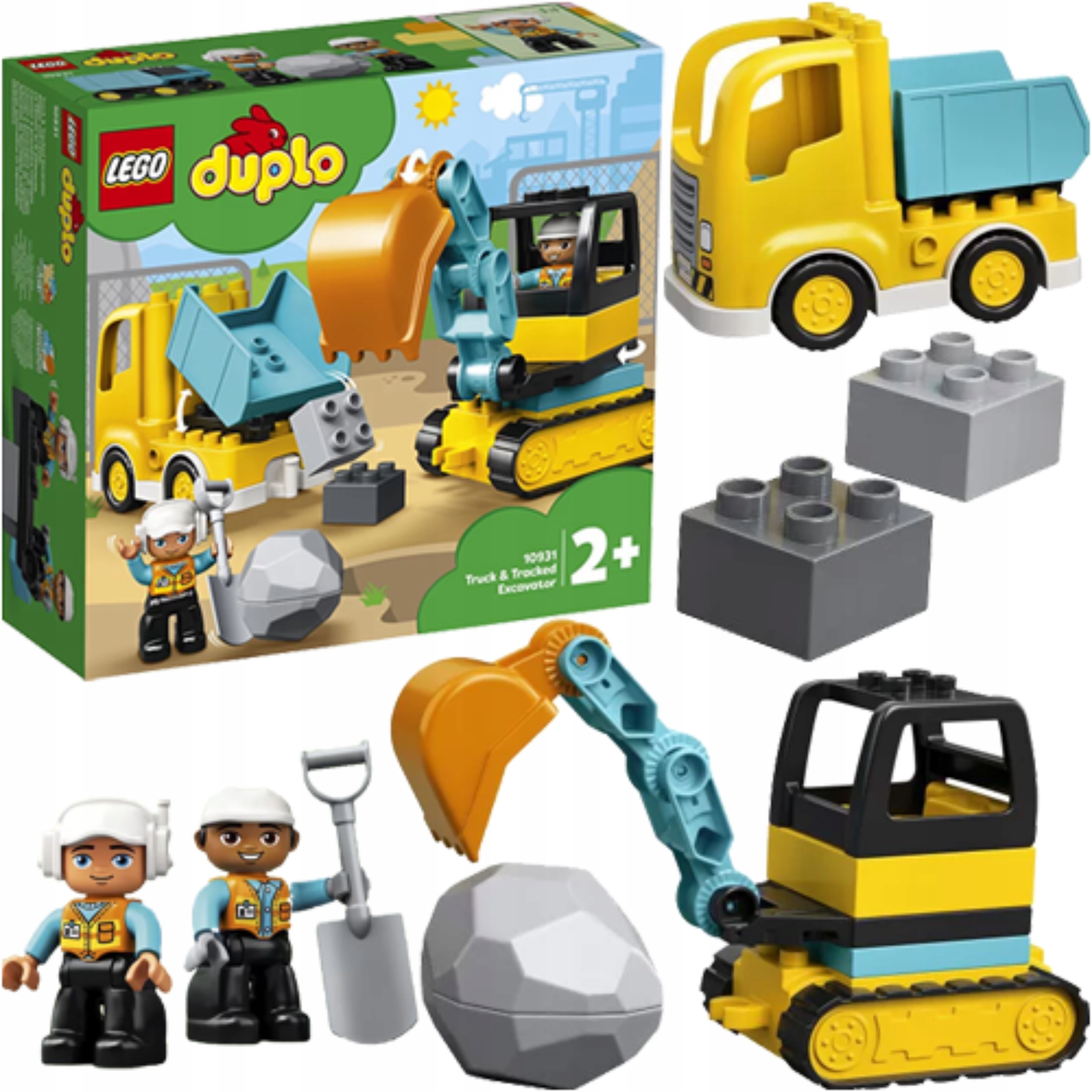 LEGO DUPLO CIĘŻARÓWKA KOPARKA GĄSIENICOWA ZESTAW KLOCKÓW BUDOWA PREZENT (5906364298464) • Cena ...