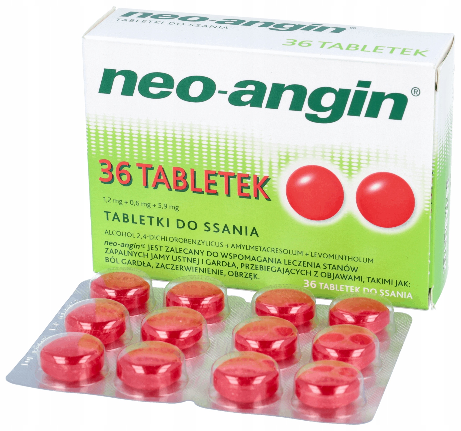 neo-angin lek na ból gardła 36 tabletek do ssania 12078935953 - Allegro.pl