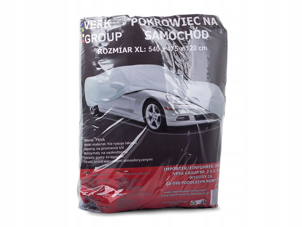 Чехол тент для автомобиля PEVA XL 540 см x 175 см x 120 см Verk Group Польша, цена: 967 ...