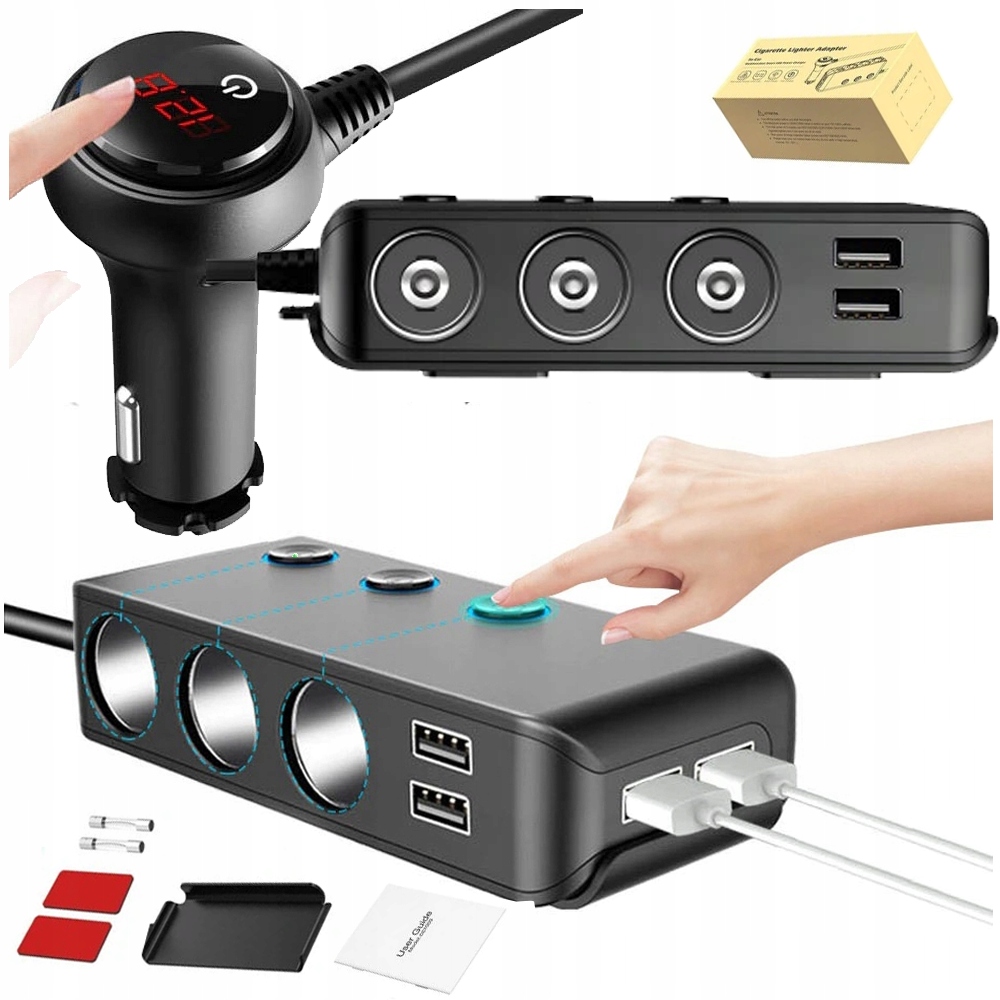 ROZDZIELACZ GNIAZDA ZAPALNICZKI 12/24V 4x USB QC 5904280189811 za 75.00PLN z Aleksandrów Łódzki ...