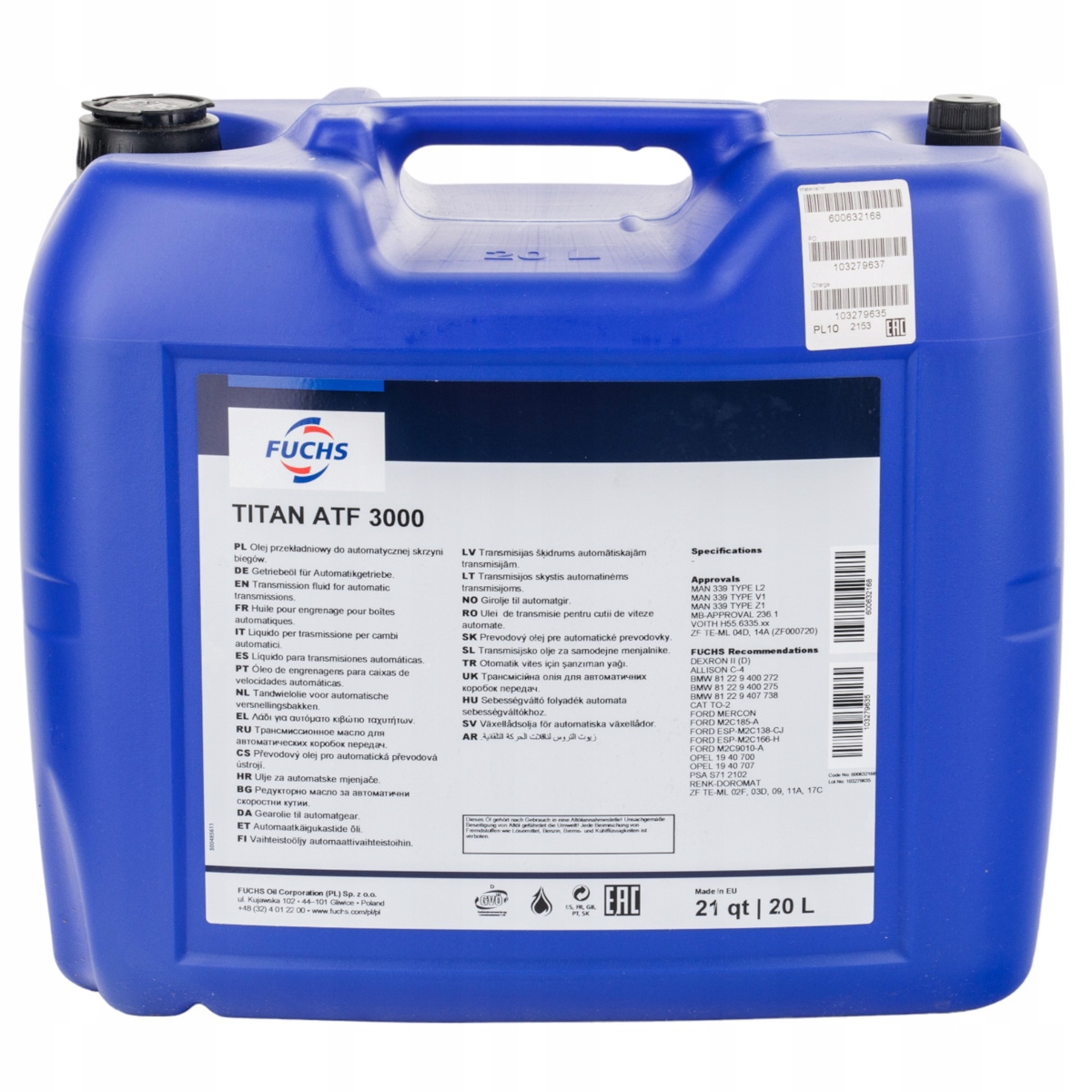 FUCHS RENOLIN CLP 220 olej przekładniowy 20L - porównaj ceny - Allegro.pl