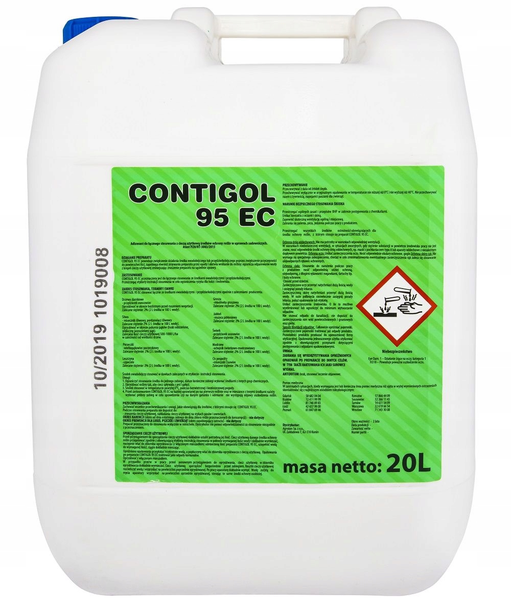 Contigol 95 EC 20L adiuwant przędziorek • Cena, Opinie - Allegro