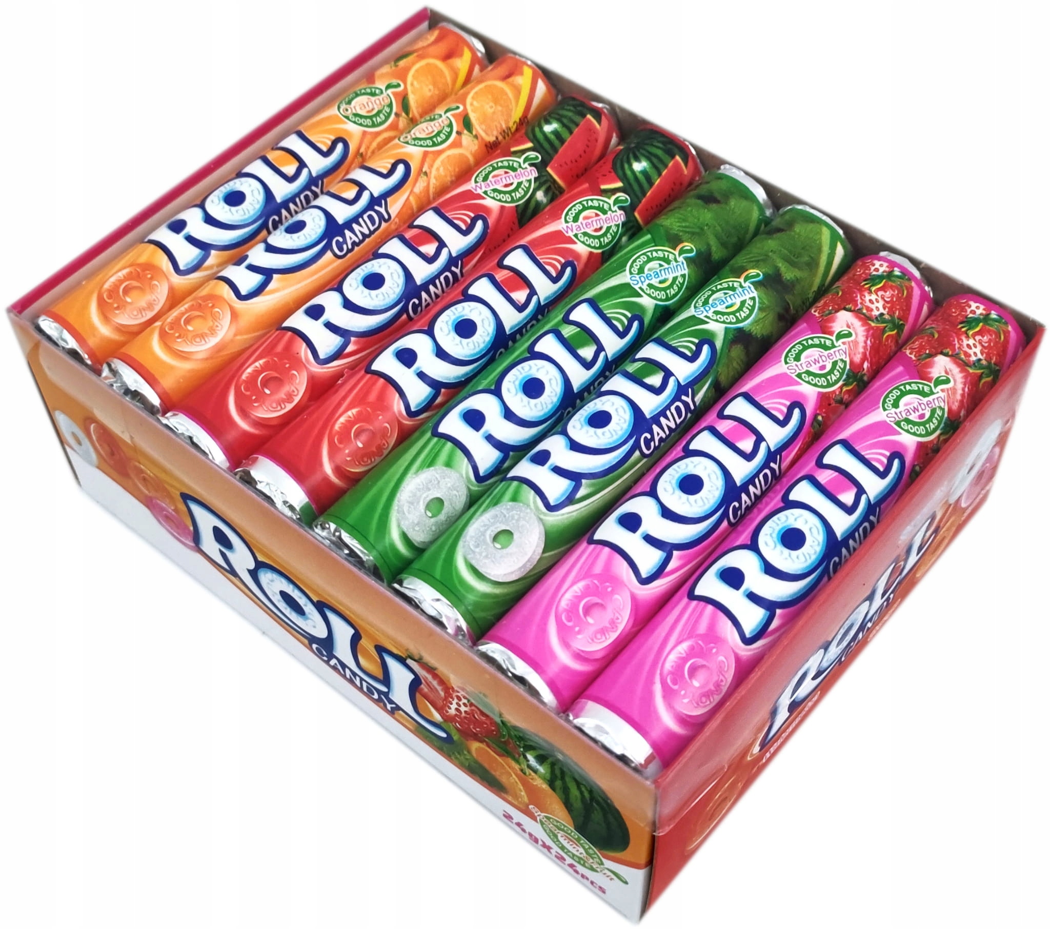 Roll Candy Owocowe Pudrowe Cukierki w Rolkach 24szt • Cena, Opinie ...