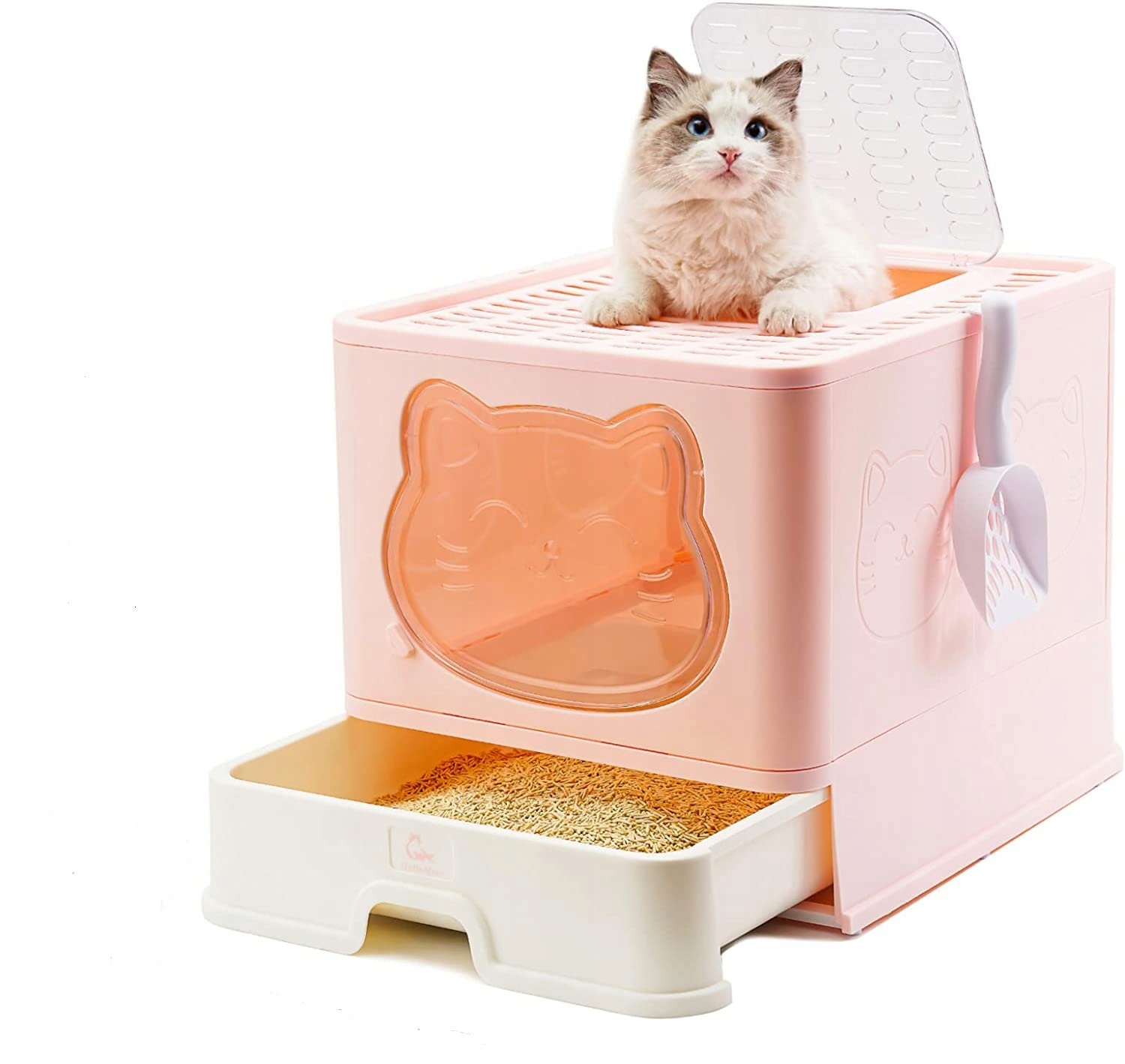 KUWETA DLA KOTA DOMEK TOALETA różowa HelloMiao 13198988826 - Allegro.pl