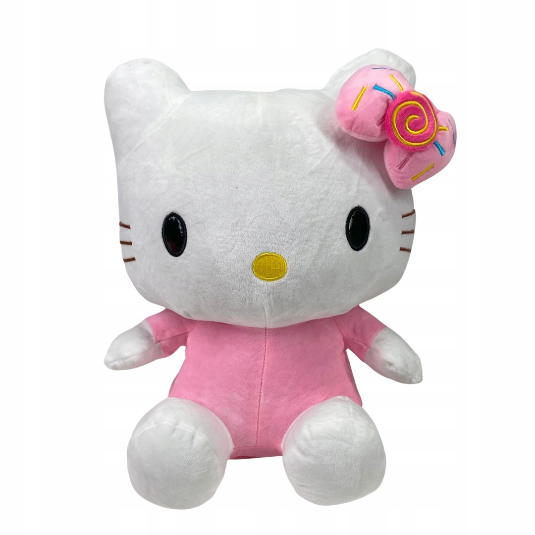 Maskotka Pluszowa Hello Kitty Różowe Ubranko Kokardka 38x30x20 • Cena ...