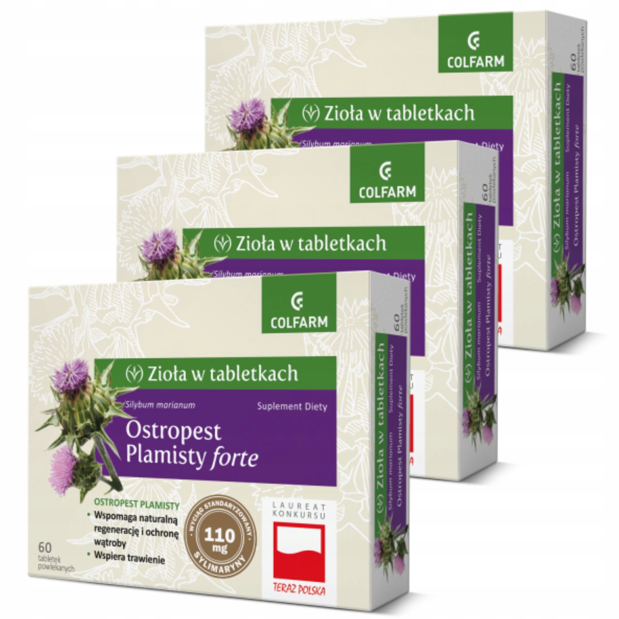 Suplement diety Colfarm Ostropest plamisty 80 mg 60 tabletek (0617721210436) • Cena, Opinie ...