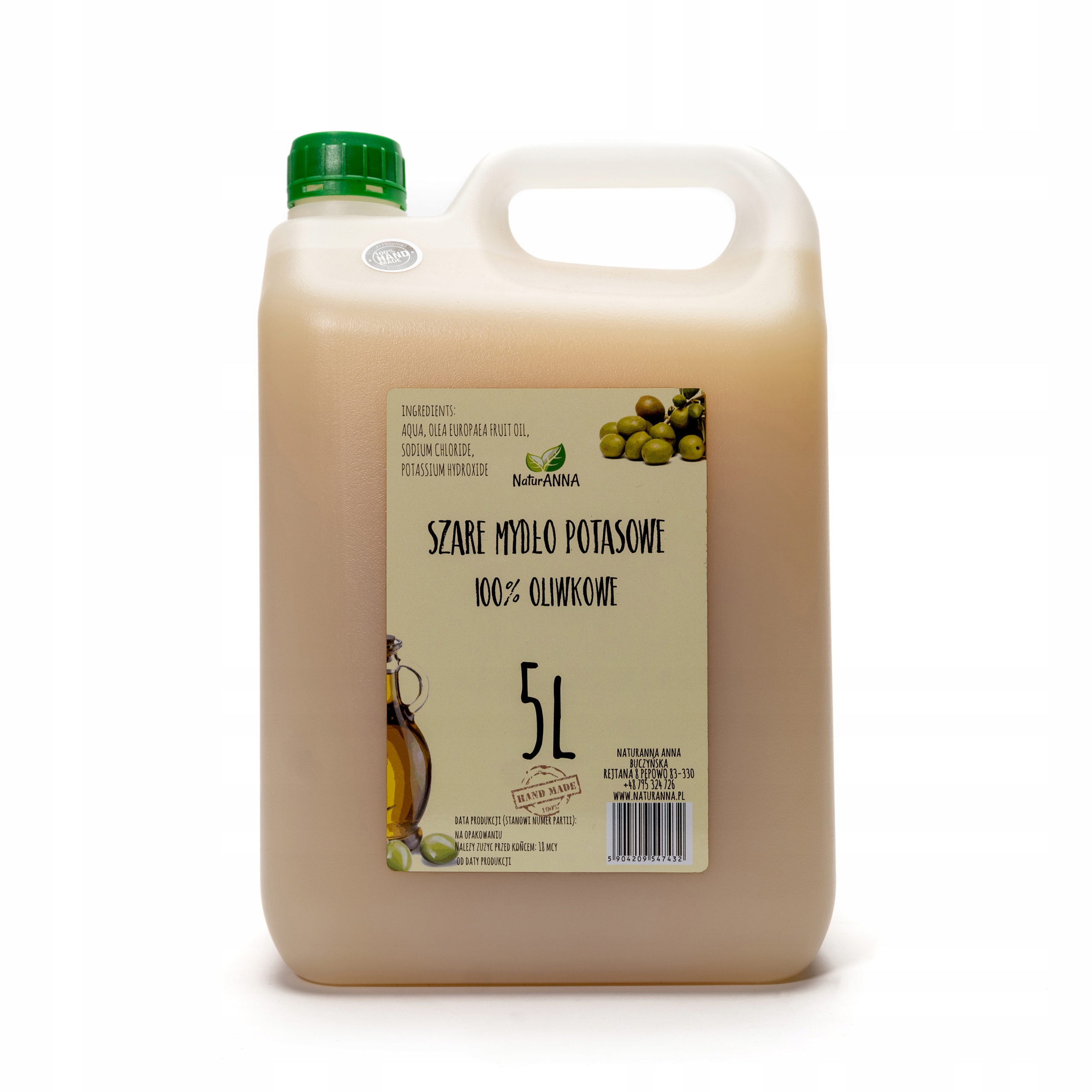 ŠEDÉ DRASELNÉ MÝDLO 100% OLIVOVÉ 5 L za 706 Kč - Allegro