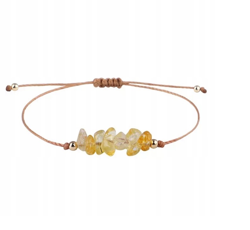 BRANSOLETKA KAMIEŃ NATURALNY CYTRYN • Cena, Opinie • Bransoletki ...