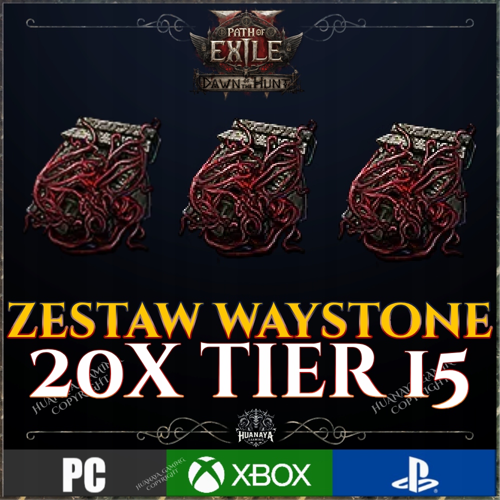 Path Of Exile 2 SET WAYSTONE 20 KUSŮ TIER 15 POE2 DAWN OF THE HUNT LIGA ...