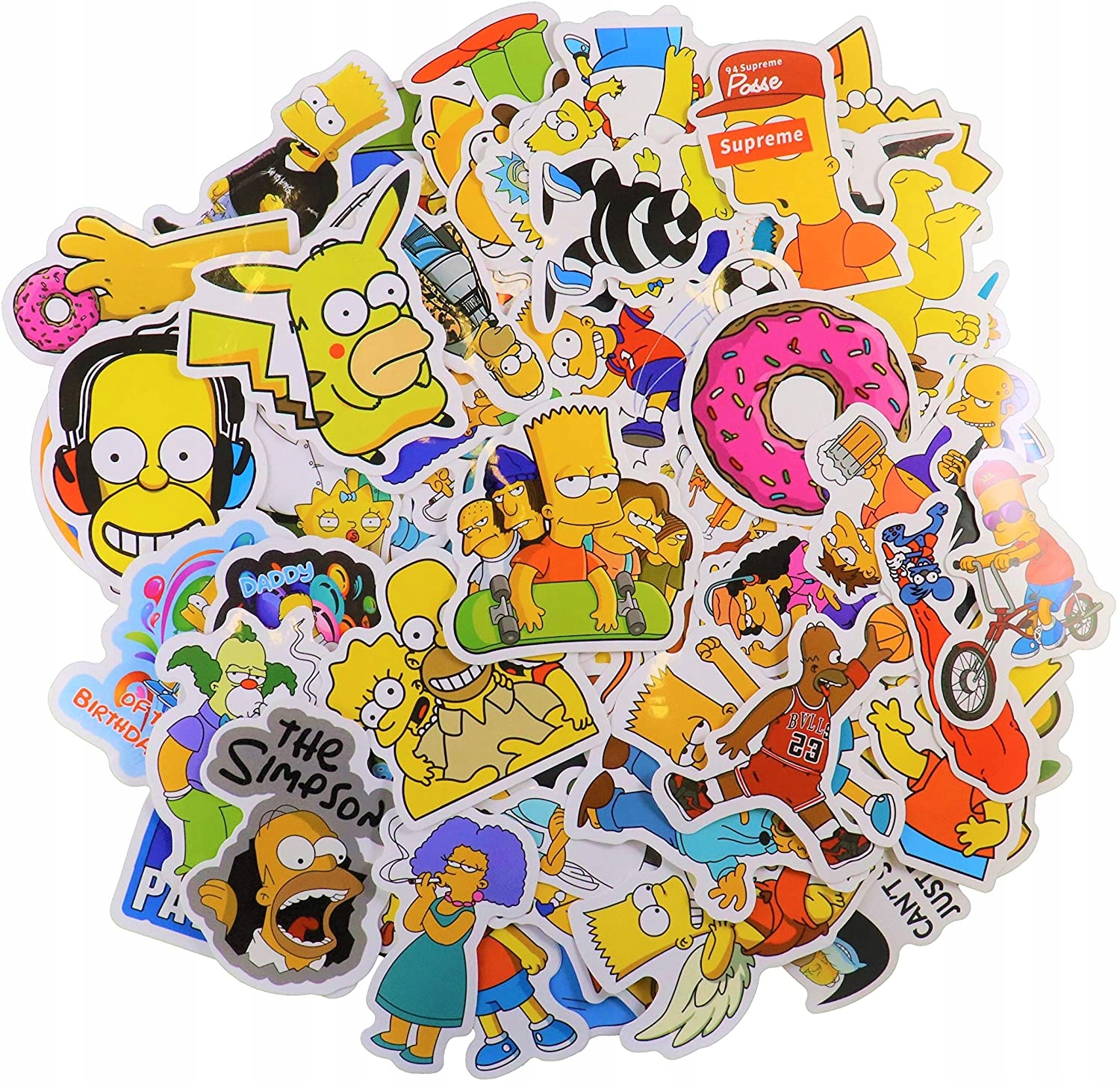 50 Simpsonovi doodle kreslené samolepky za 136 Kč - Allegro