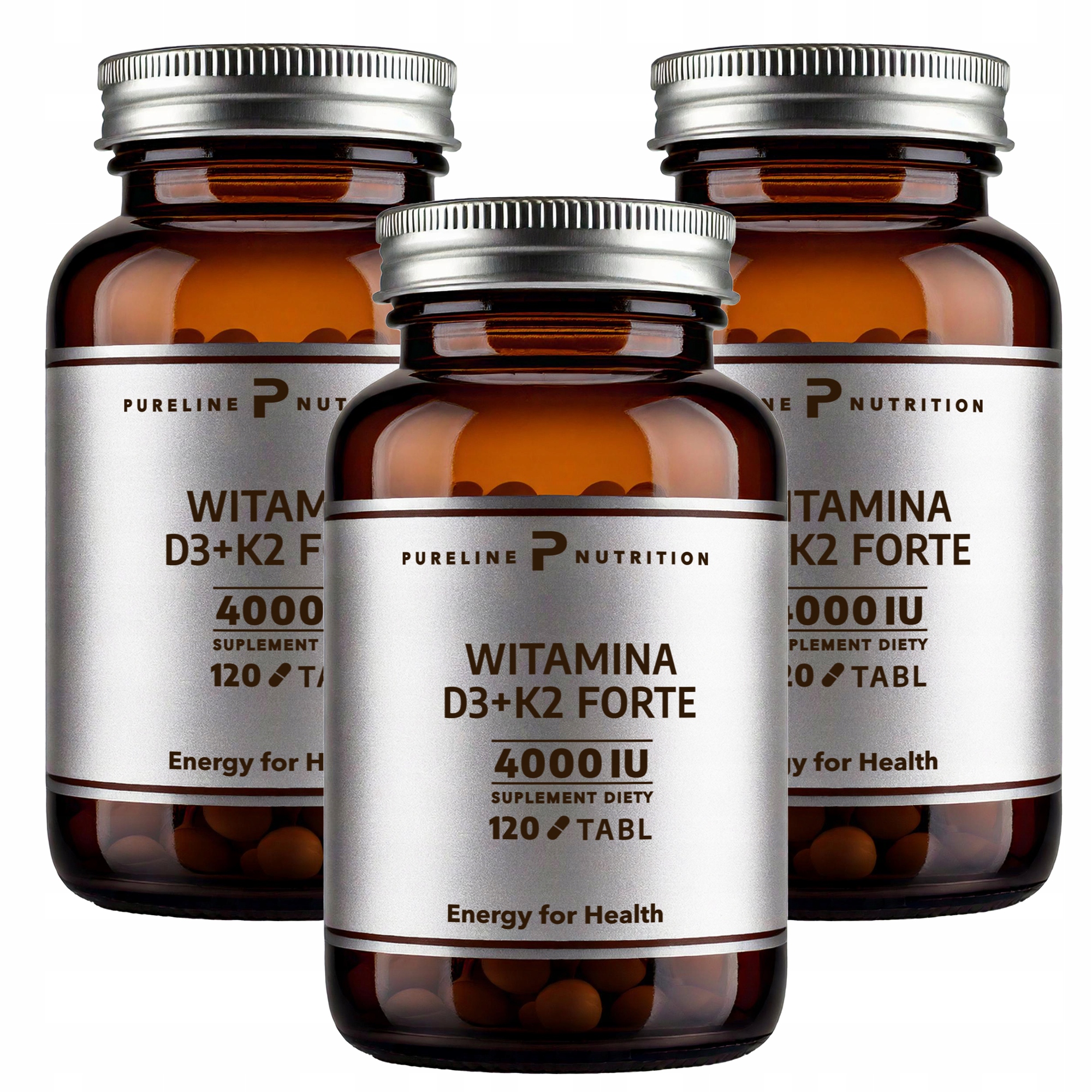 WITAMINA D3 4000 +K2 MK-7 FORTE - Zestaw x3 - ODPORNOŚĆ Kości Zęby ...