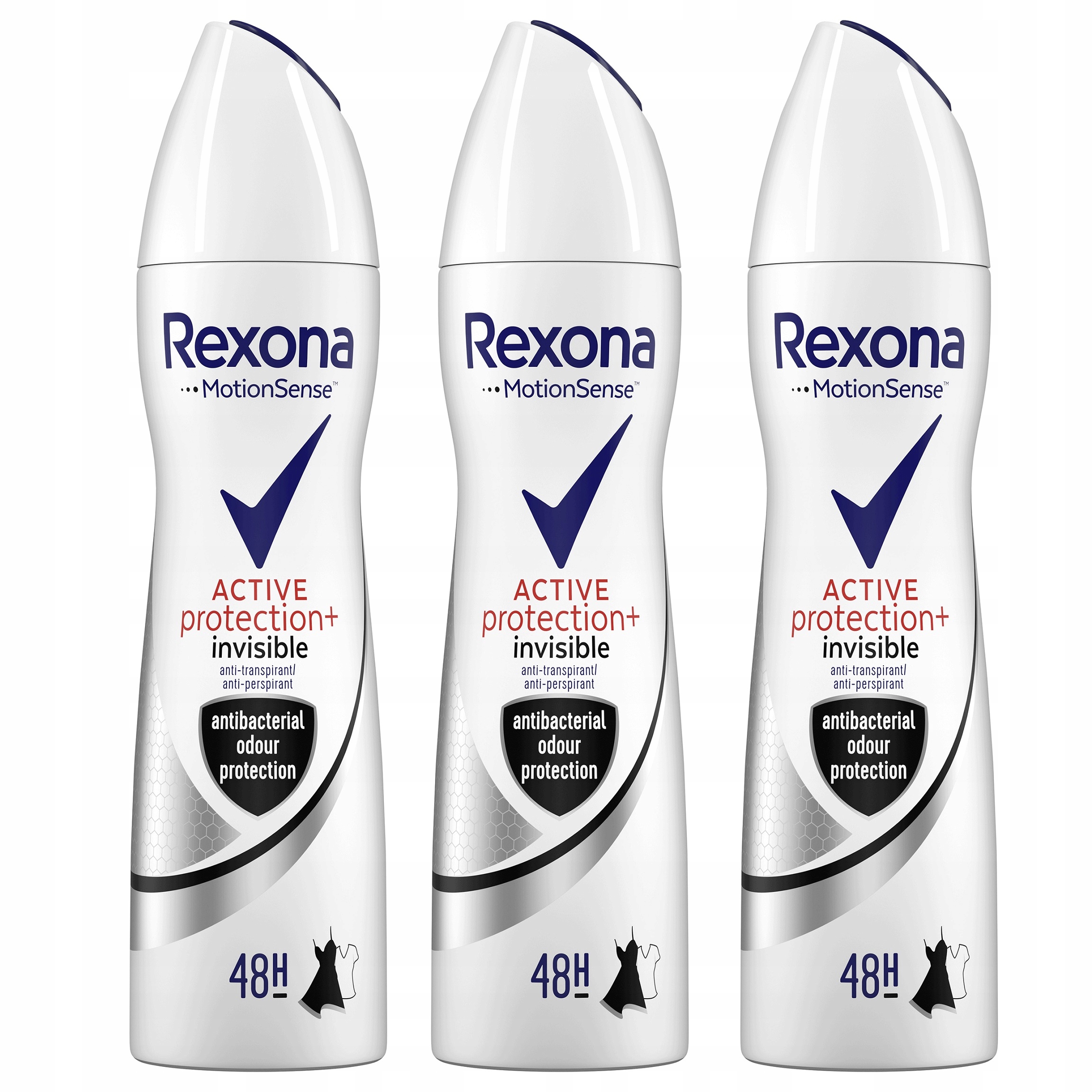 Rexona Active Invisible Antyperspirant 3x150 ml 10690465664 - Allegro.pl