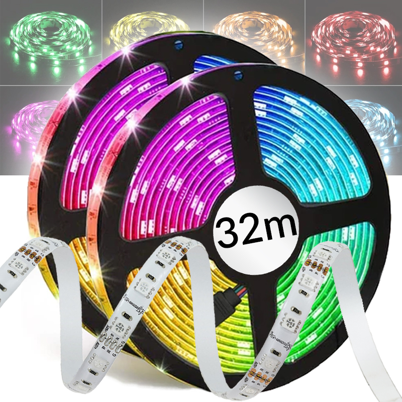 KOLOROWA TAŚMA LED RGBW PASEK RGB + BIAŁY CIEPŁY LISTWA 5050SMD 12V 1m ...