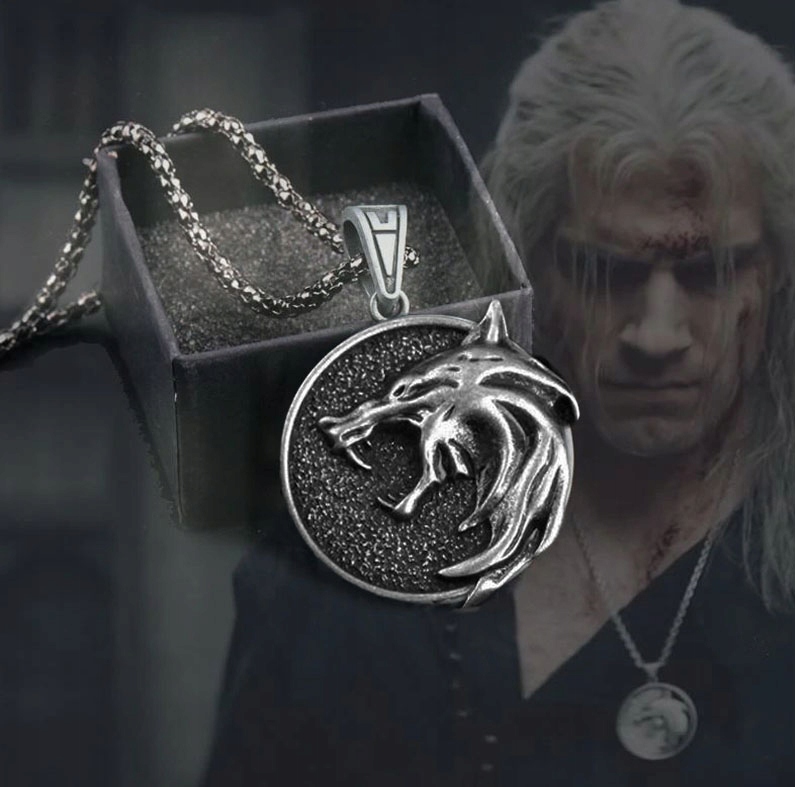 Wisior Medalion Talizman Wiedźmina Wilk 4 • Cena, Opinie • Wisiorki ...