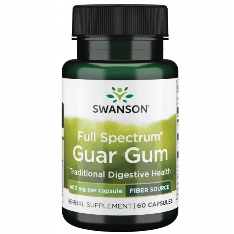 Full Spectrum Guar Gum (Guma Guar) 400mg 60 kaps. SWANSON 14601064639 ...